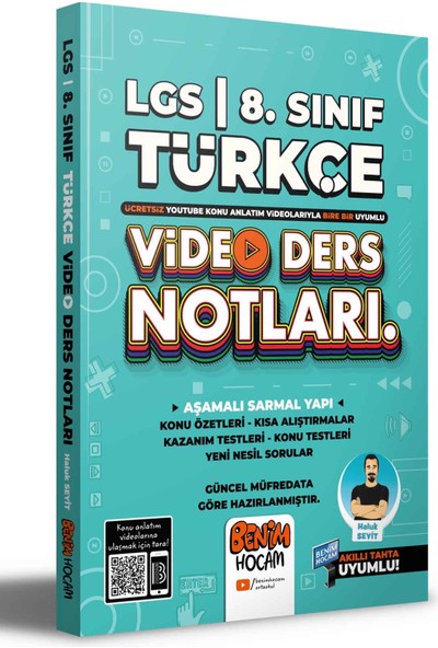 Benim Hocam Yayınları LGS 2022 8.Sınıf Türkçe Video Ders Notları (Konu Anlatımı) Benim Hocam Yayınları LGS 2022 8.Sınıf Türkçe Video Ders Notları (Konu Anlatımı)