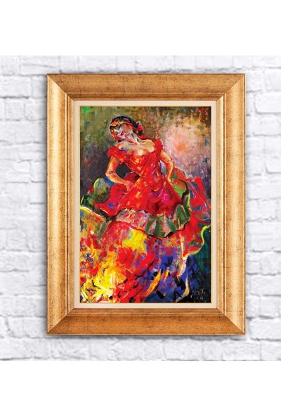Dekorme Çerçeveli Paspartolu Dekoratif Kanvas Tablo