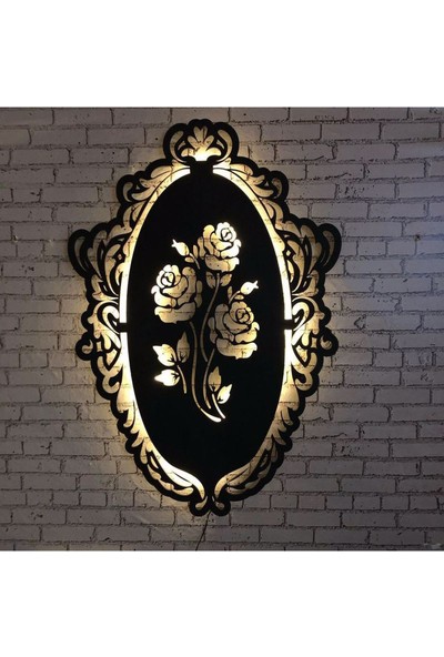 Bir2bir Hediyelik Gül Dekoratif Ayna Temalı Ledli Duvar Süsü Mdf Tablo Duvar Aksesuarı Ahşap Tablo Bir2bir Hediyelik Gül Dekoratif Ayna Temalı Ledli Duvar Süsü Mdf Tablo Duvar Aksesuarı Ahşap Tablo