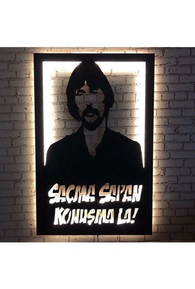 Bir2bir Hediyelik Behzat Ç. Ledli Duvar Süsü Mdf Tablo Duvar Aksesuarı Ahşap Tablo Bir2bir Hediyelik Behzat Ç. Ledli Duvar Süsü Mdf Tablo Duvar Aksesuarı Ahşap Tablo