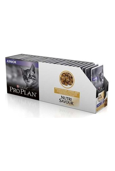 Pro Plan Proplan Nutri Savour Junior Tavuklu Kedi Yaş Mama 24 Adet 85 gr Pro Plan Proplan Nutri Savour Junior Tavuklu Kedi Yaş Mama 24 Adet 85 gr