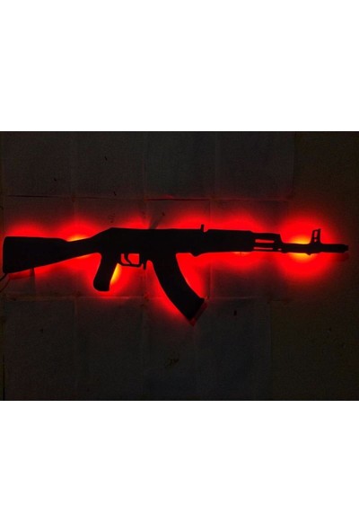 Bir2bir Hediyelik Ak-47 Ledli Duvar Süsü Mdf Tablo Duvar Aksesuarı Ahşap Tablo Bir2bir Hediyelik Ak-47 Ledli Duvar Süsü Mdf Tablo Duvar Aksesuarı Ahşap Tablo