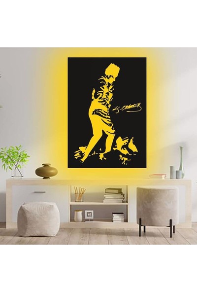 Bir2bir Hediyelik Kemal Atatürk Ledli Duvar Süsü Mdf Tablo Duvar Aksesuarı Ahşap Tablo Bir2bir Hediyelik Kemal Atatürk Ledli Duvar Süsü Mdf Tablo Duvar Aksesuarı Ahşap Tablo