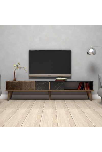 Variant Mobilya Variant Milan Alt Tv Ünitesi - Ceviz / Siyah Mermer Variant Mobilya Variant Milan Alt Tv Ünitesi - Ceviz / Siyah Mermer