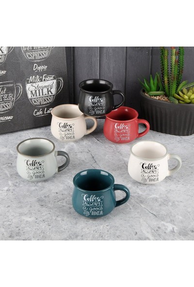 Perotti Carita 6'lı Porselen Renkli Kupa 12153