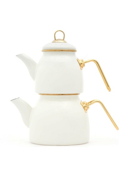 Taşev Sultan Çaydanlık Takımı Krem TT3181