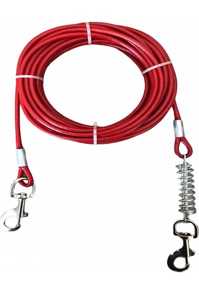 Lidersan Çelik Esneme Yaylı Köpek Bağlama Halatı 6 mm x 7 Metre