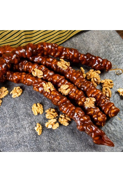 Yöresel Gaziantep Hakiki Üzüm Pekmezli Şekersiz Baton Cevizli Sucuk 1 kg