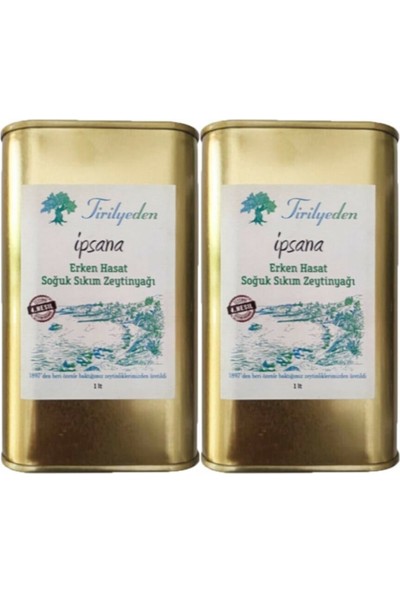 Tirilyeden Erken Hasat Soğuk Sıkım 1lt Teneke 2'li Tirilyeden Erken Hasat Soğuk Sıkım 1lt Teneke 2'li