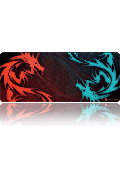 Helixsun Mouse Pad Büyük Boy Renkli Gaming Oyuncu Xxl 90X40 cm Dragons