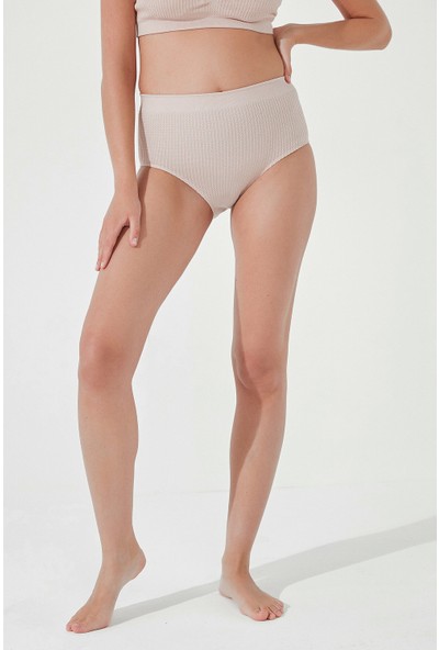 Penti Açık Pembe Mama Seamless Cotton Highwaist Slip Külot Penti Açık Pembe Mama Seamless Cotton Highwaist Slip Külot