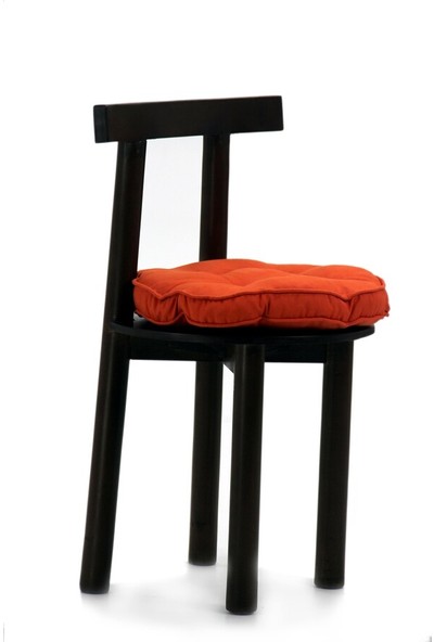 İşbir Yuvarlak Sandalye Minderi Fitilli Turuncu