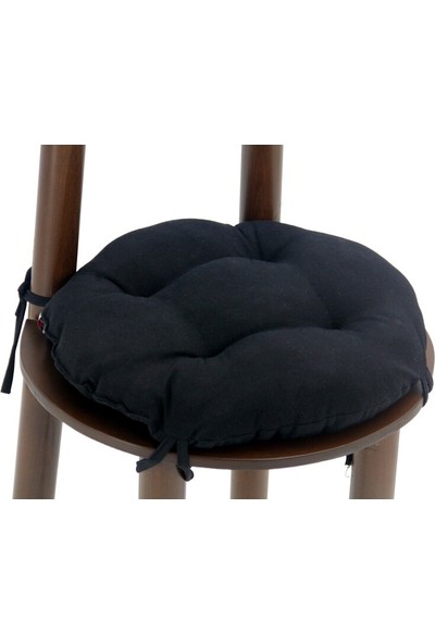 İşbir Yuvarlak Sandalye Minderi 40 x 40 cm Siyah