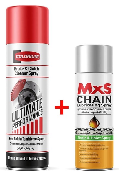 Mxs Zincir Yağlama + Colorıum Balata Sprey Mxs Zincir Yağlama + Colorıum Balata Sprey