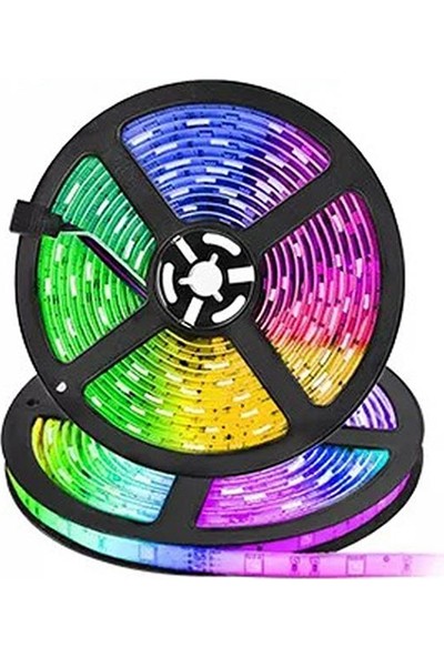 Exeo Bluetooth Kumandalı Tv Arkası Rgb USB 3 Çipli Şerit LED 5mt Exeo Bluetooth Kumandalı Tv Arkası Rgb USB 3 Çipli Şerit LED 5mt