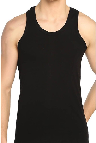 Tek Arslan Erkek Siyah Ribanalı Sporcu 5 Li Atlet