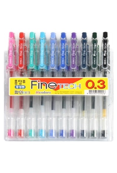 Dong-A Iğne Uçlu Kalem Finetech 0,3 mm 10 Renk Dong-A Iğne Uçlu Kalem Finetech 0,3 mm 10 Renk