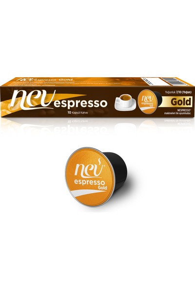 Nev Espresso Gold Kapsül Kahve Espresso Uyumlu 10 Kapsül Nev Espresso Gold Kapsül Kahve Espresso Uyumlu 10 Kapsül