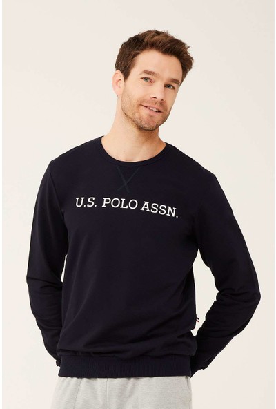 U.s. Polo Assn. Erkek Lacivert Yuvarlak Yaka Ev Giyim