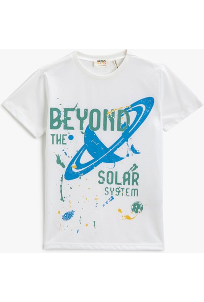 Koton Kids Baskili Tisört Kisa Kollu Pamuklu