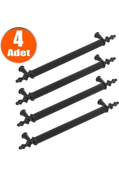 BADEM10 Ovacık Çekmece Dolap Kapak Kulpu Kulbu 96 mm Siyah Metal Kulp (4 Adet) BADEM10 Ovacık Çekmece Dolap Kapak Kulpu Kulbu 96 mm Siyah Metal Kulp (4 Adet)