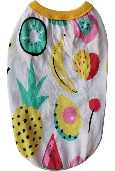Pawstar Kedi Köpek Kıyafeti Meyve Kokteyl Hardal Biyeli Tişört Xl 38 cm Pawstar Kedi Köpek Kıyafeti Meyve Kokteyl Hardal Biyeli Tişört Xl 38 cm