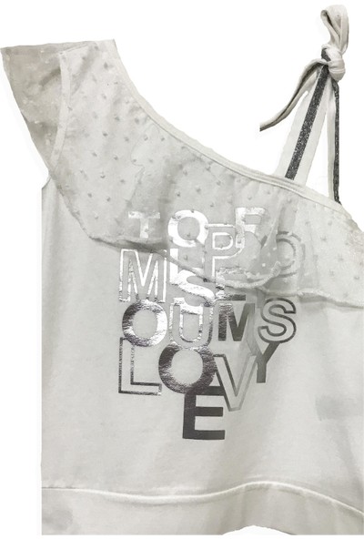 Little Star Littlestar Kız Çocuk Krem Tek Omuz Body