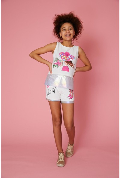 Little Star Littlestar Kız Çocuk Kolsuz Şapka Body