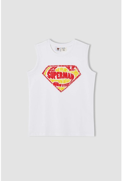 Defacto Erkek Çocuk Regular Fit Süperman Lisanslı Atlet W0075A621HS