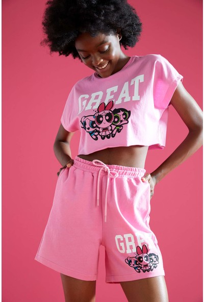 Defacto Coool Powerpuff Girls Lisanslı Regular Fit Şort V8018AZ21HS Defacto Coool Powerpuff Girls Lisanslı Regular Fit Şort V8018AZ21HS