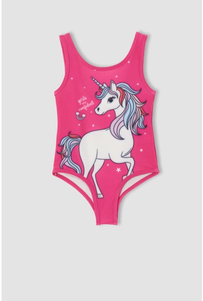Defacto Kız Bebek Unicorn Baskılı Esnek Dokulu Mayo V7448A221HS Defacto Kız Bebek Unicorn Baskılı Esnek Dokulu Mayo V7448A221HS