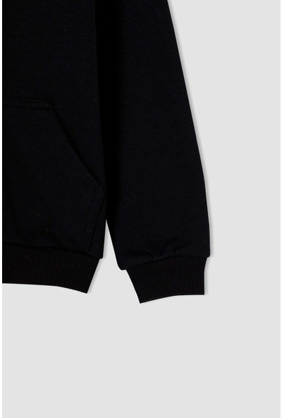 DeFacto Kız Çocuk Kapüşonlu Fermuarlı İçi Yumuşak Tüylü Hırka J0212A620AU