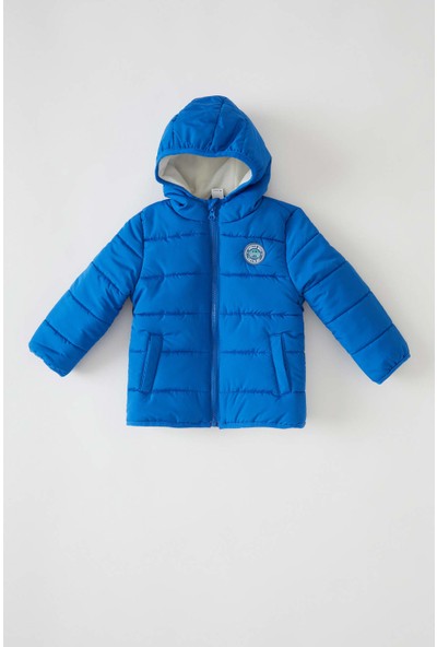 Defacto Erkek Bebek Kapüşonlu Polar Astarlı Şişme Mont U4479A221AU