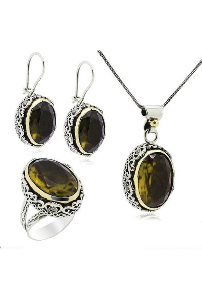 Çağrı Gümüş Renk Değiştiren Zultanit Sultanite Taşlı Gümüş Üçlü Set Takı Otantik Çağrı Gümüş Renk Değiştiren Zultanit Sultanite Taşlı Gümüş Üçlü Set Takı Otantik