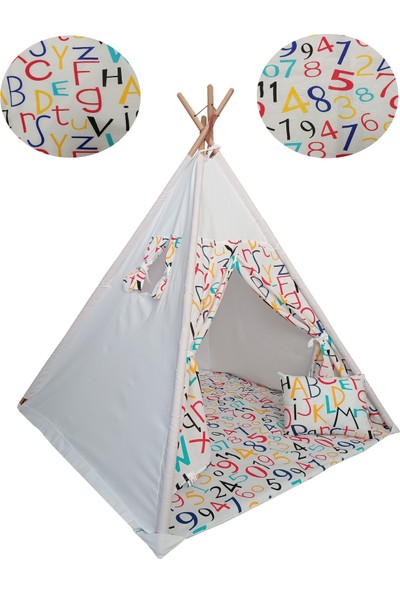 Baskaya Ahşap Kızıldereli Minderli Harfli,rakamlı Çocuk Oyun Çadırı Baskaya Ahşap Kızıldereli Minderli Harfli,rakamlı Çocuk Oyun Çadırı