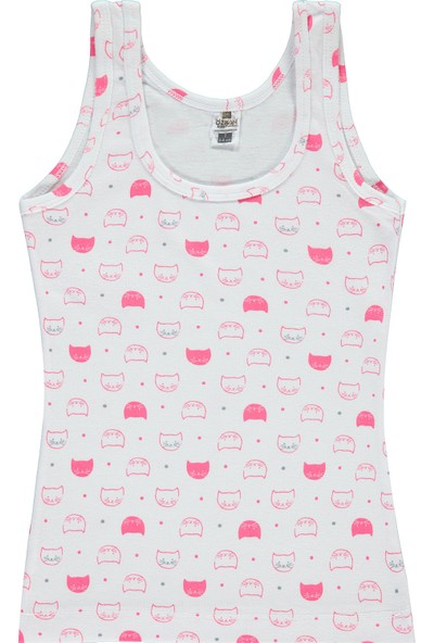 Özkan Kız Çocuk Atlet 3-9 Yaş Beyaz