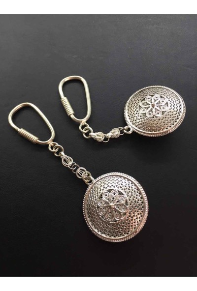 Çağrı Gümüş Midyat Telkari Gümüş Kişiye Özel Isimli Anahtarlık Çağrı Gümüş Midyat Telkari Gümüş Kişiye Özel Isimli Anahtarlık