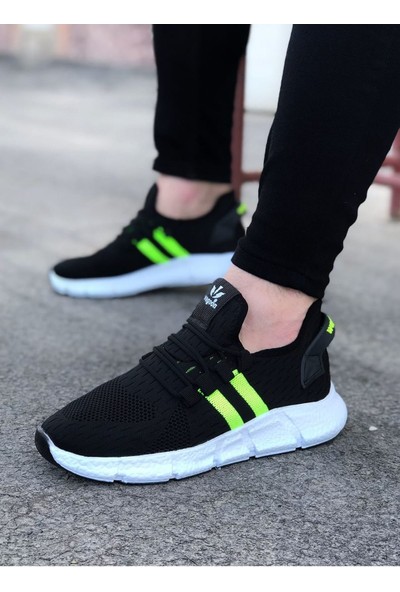 Butik Cool WG102 Siyah Yesil Erkek Spor Ayakkabı Butik Cool WG102 Siyah Yesil Erkek Spor Ayakkabı