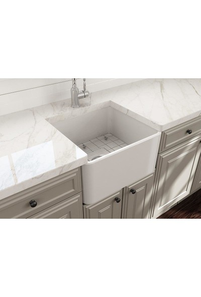 Bocchi Lavello Mutfak Eviyesi 50 cm Parlak Beyaz 1136-001-0120-03 Bocchi Lavello Mutfak Eviyesi 50 cm Parlak Beyaz 1136-001-0120-03
