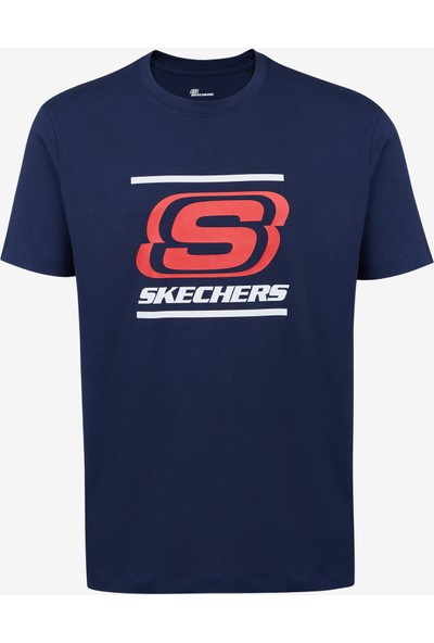 Skechers M Big Logo T-Shirt Erkek Lacivert Tshirt - S212949-410