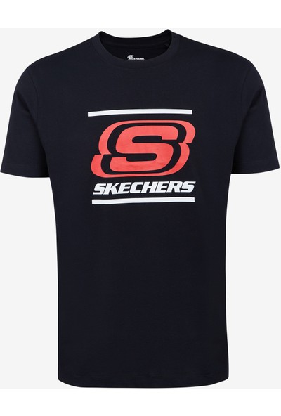 Skechers M Big Logo T-Shirt Erkek Siyah Tshirt - S212949-001