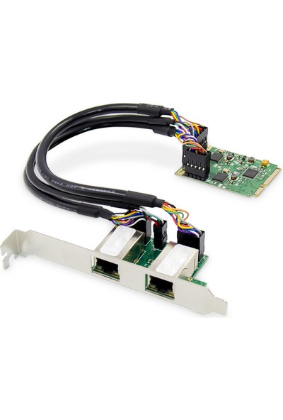 Digitus Dual Gigabit Ethernet Mini Pcı Express Ağ Kartı Digitus Dual Gigabit Ethernet Mini Pcı Express Ağ Kartı