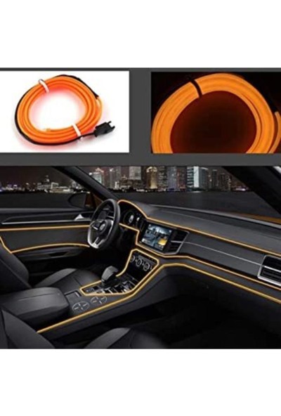 Techmaster Araç Içi Torpido Şerit Ledi Renkli Ip Neon LED 3 Metre Turuncu Açık Techmaster Araç Içi Torpido Şerit Ledi Renkli Ip Neon LED 3 Metre Turuncu Açık