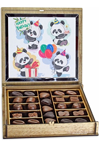Çikolata Marketi Happy Birthday Mesajlı Ahşap Kutulu Hediyelik Doğum Günü Çikolatası Çikolata Marketi Happy Birthday Mesajlı Ahşap Kutulu Hediyelik Doğum Günü Çikolatası