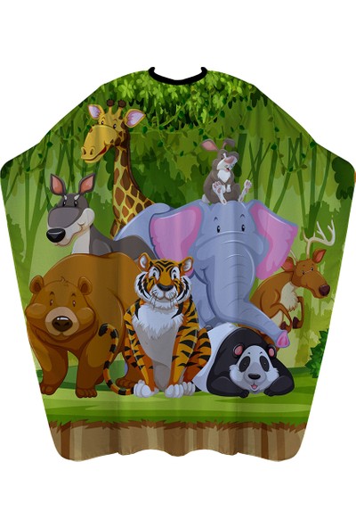 Kralpro Penuar Çocuk Kuaför Berber Traş Saç Kesim Önlüğü Örtüsü Ebat NO20