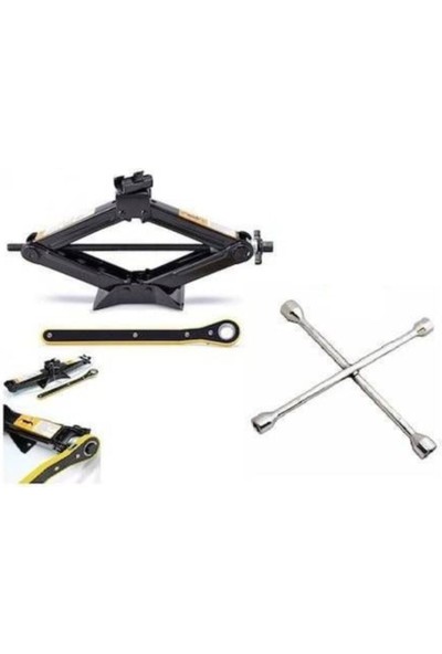 Redno Oto Kriko Araç Krikosu 1.5 Ton ve Bijon Anahtarı Set Redno Oto Kriko Araç Krikosu 1.5 Ton ve Bijon Anahtarı Set