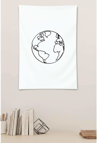 Pikself World Round Duvar Örtüsü (60 x 40 Cm) Pikself World Round Duvar Örtüsü (60 x 40 Cm)