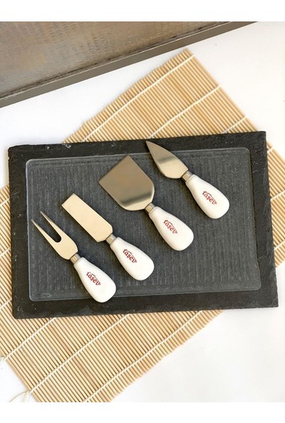 Bambum Cocha Sandro - 5 Parça Peynir Bıçaklı Sunum Seti Bambum Cocha Sandro - 5 Parça Peynir Bıçaklı Sunum Seti