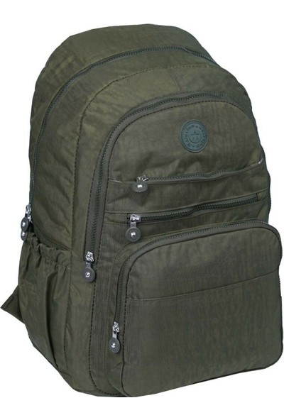 Nacar Çarşı Unisex Haki Yeşil Orta Okul Sırt Çantası