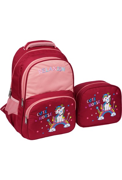 Nacar Çarşı Kız Çocuk Unıcorn Ilkokul Sırt Çantası ve Beslenme Çantası